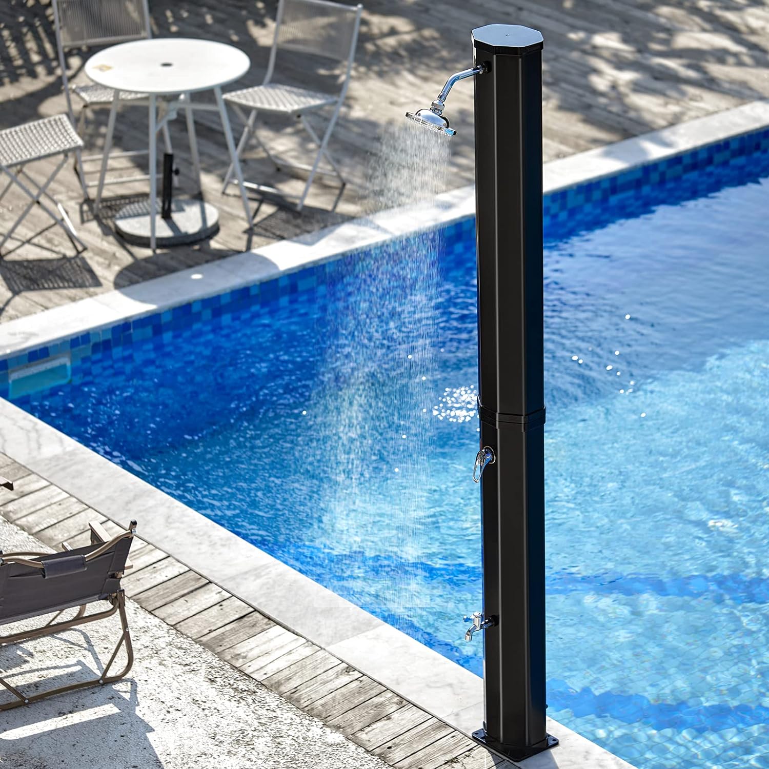 LAZY BUDDY Outdoor Shower 11 Gallon Outdoor Solar Shower with Shower H ...